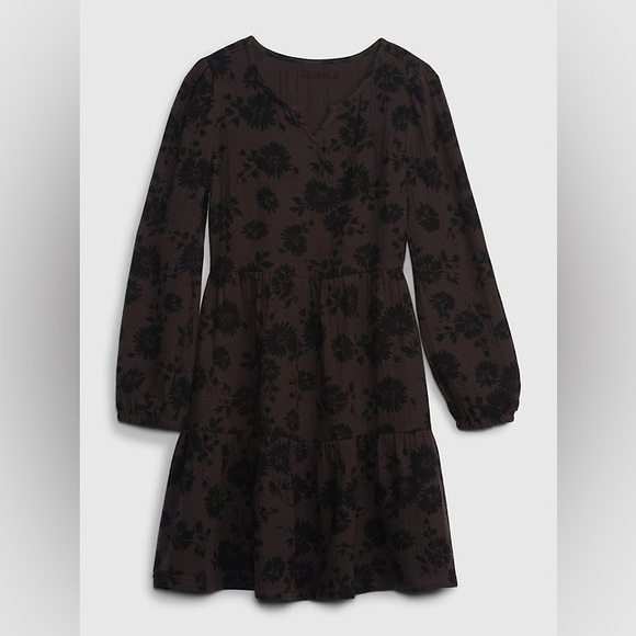 GAP | Dresses | Gap Gauzed Tiered Floral Print Dress For Girls Size L ...